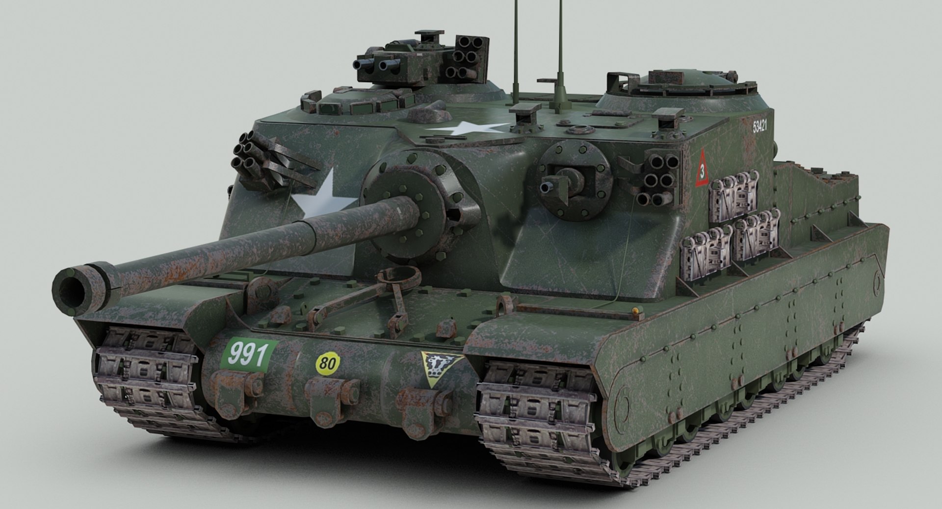 3d Ww2 A39 Tortoise Tank Track Model