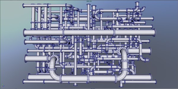 3d pipes model