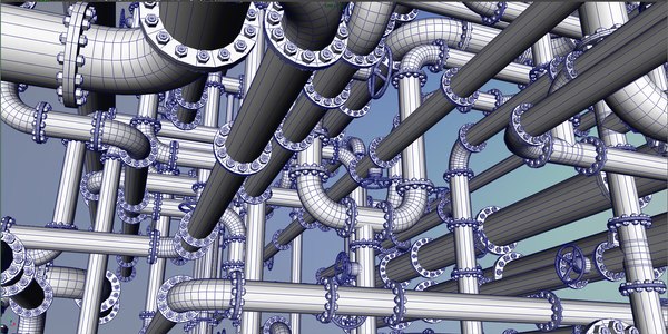 3d pipes model