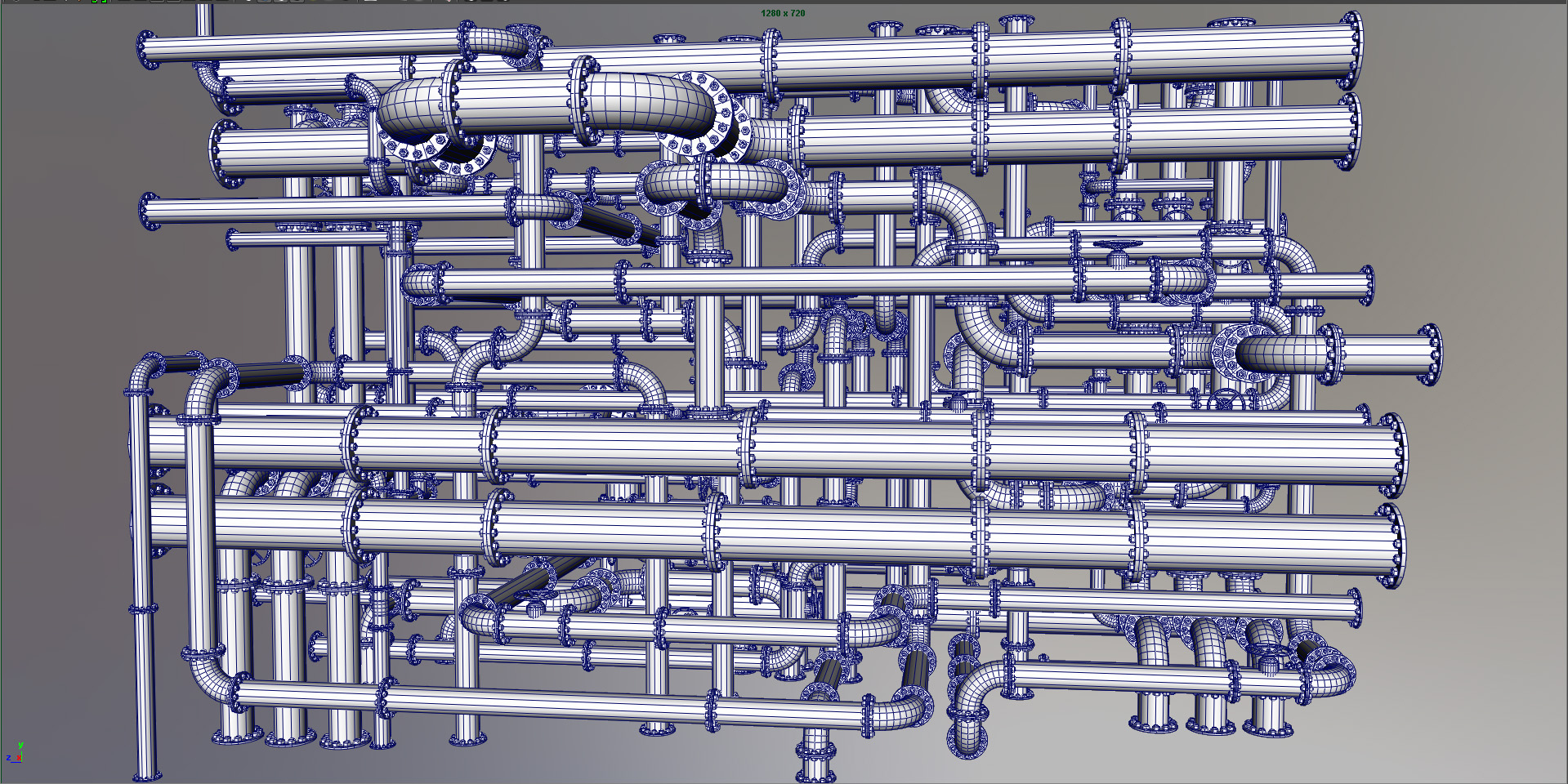 3d pipes model