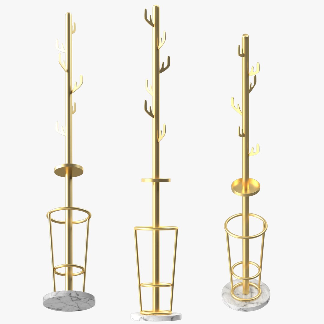 3D Standing Creative Metal Coat Rack - TurboSquid 2030905