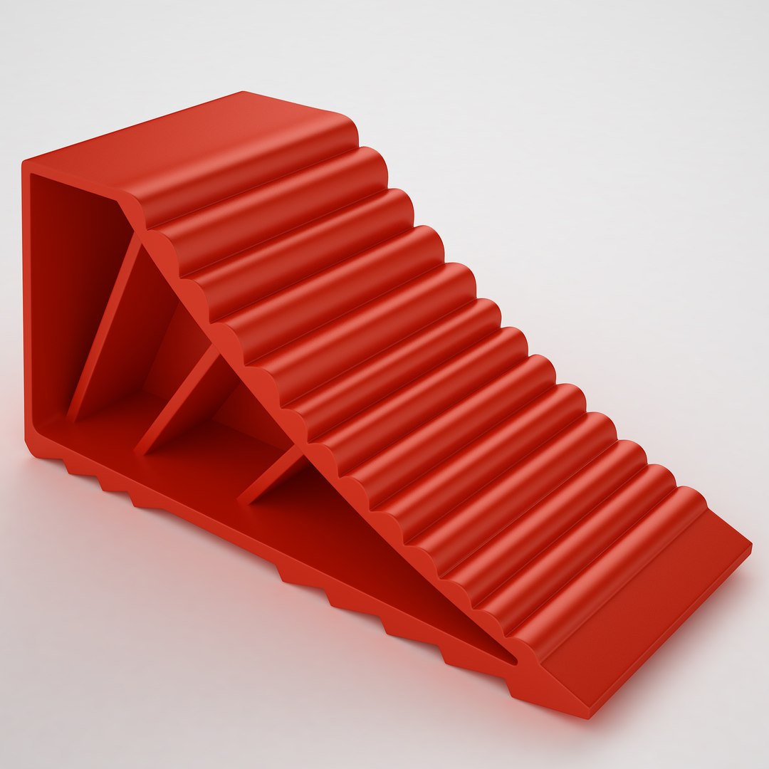 3D model Plastic Rubber Trailer Wheel Chock 01 - TurboSquid 2022932