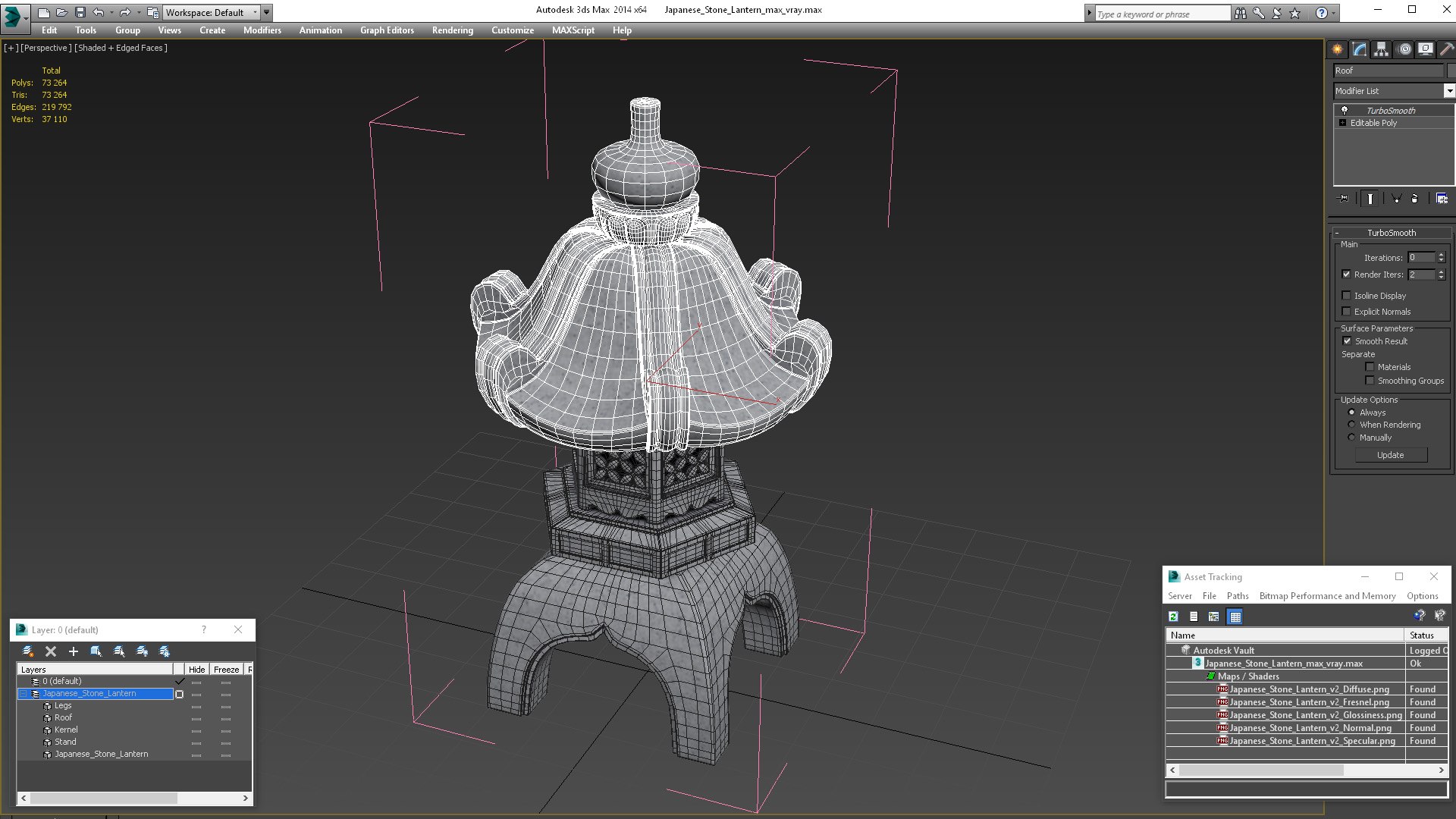 3D Model Japanese Stone Lantern For 3D Print - TurboSquid 2267503