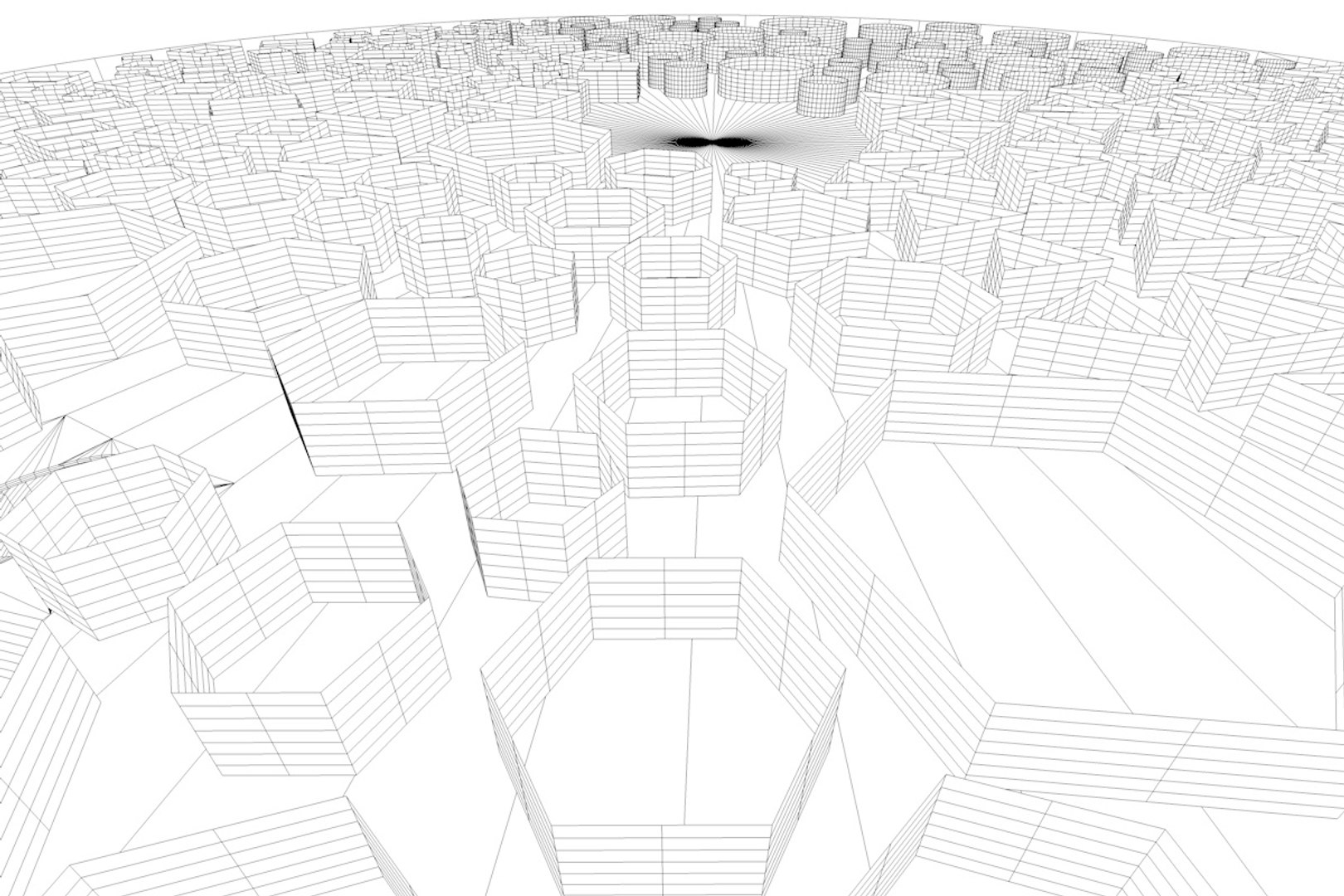 Futuristic Multi Level Labyrinth 3d 3ds