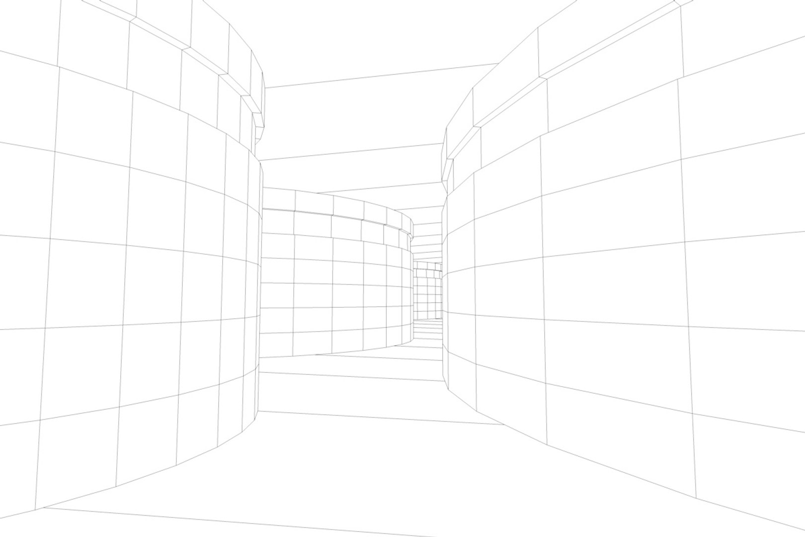 Futuristic Multi Level Labyrinth 3d 3ds