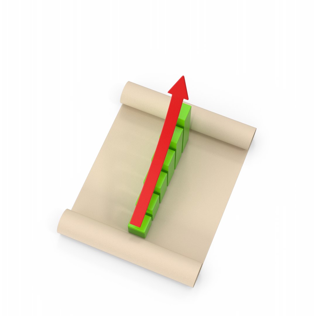 3D Rising Graph Model - TurboSquid 2245359