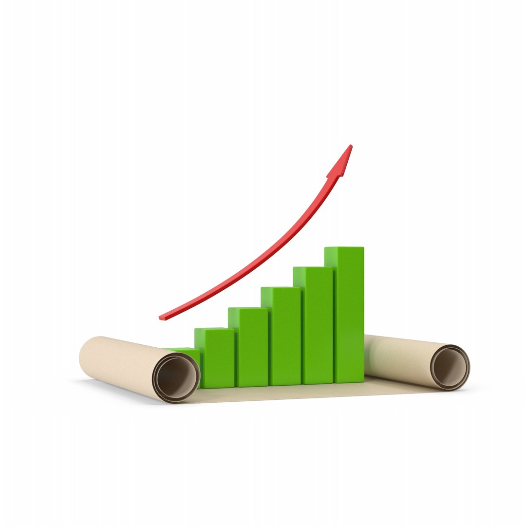 3D Rising Graph Model - TurboSquid 2245359