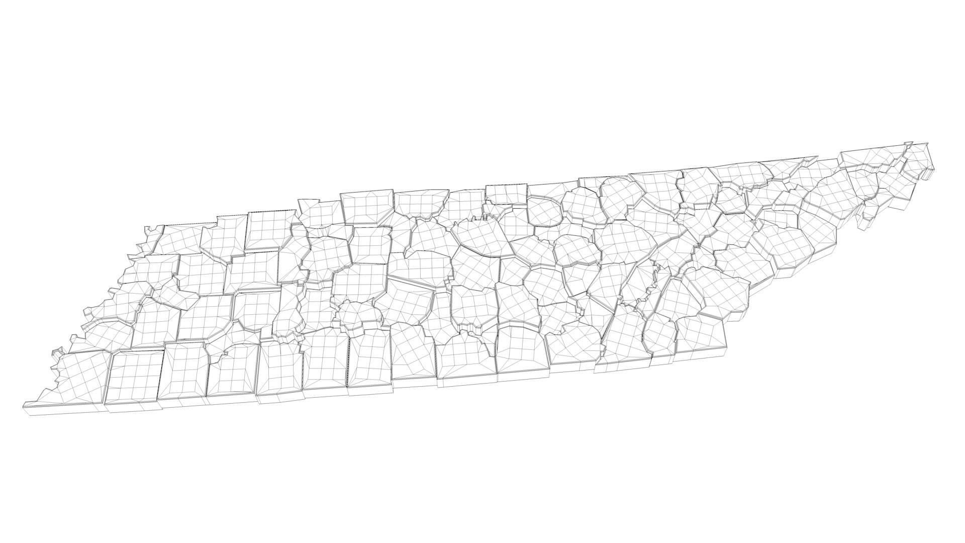 Tennesee Counties - Map Of United States Of America USA Model ...
