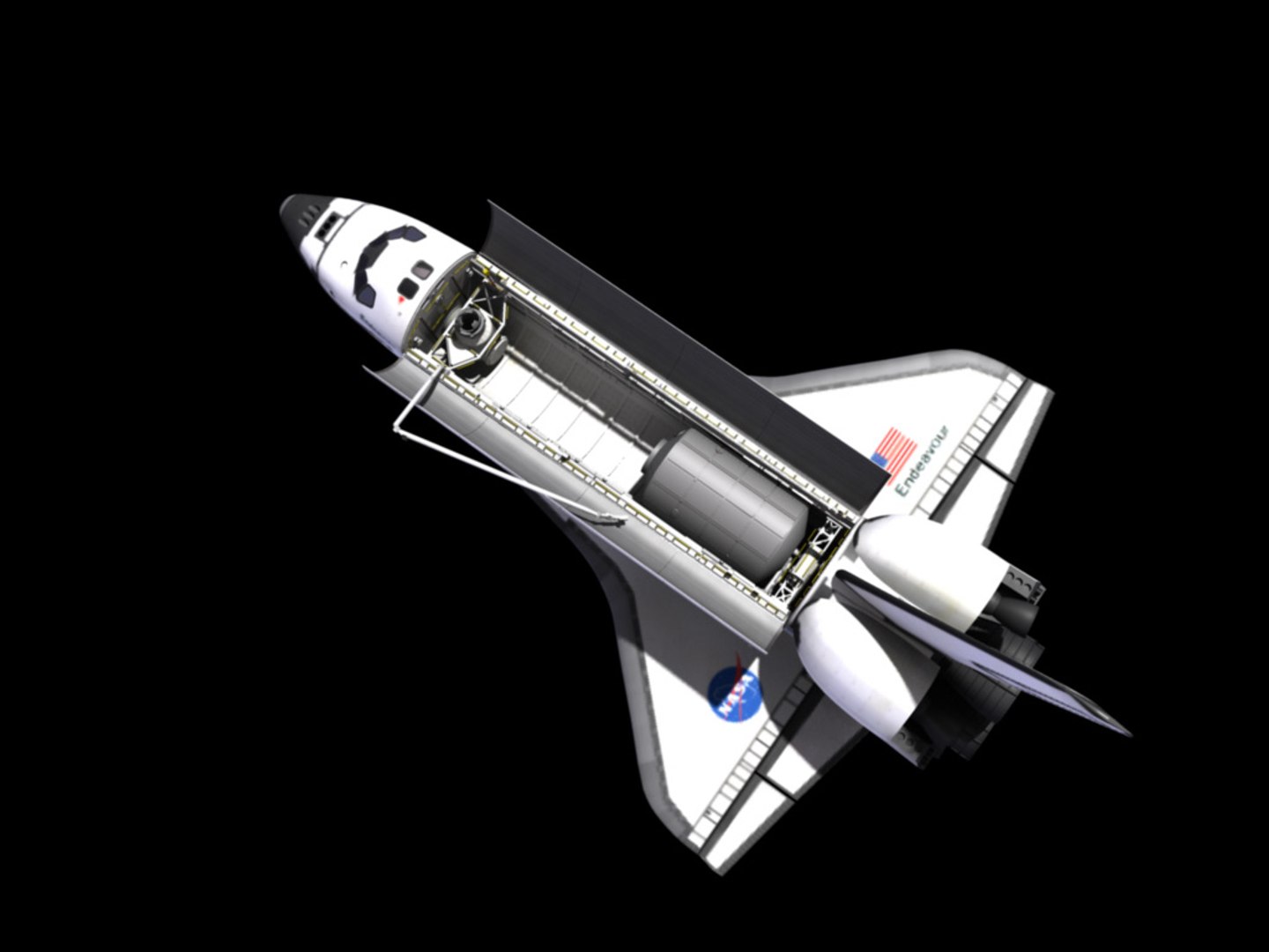 3d space shuttle spacecraft model