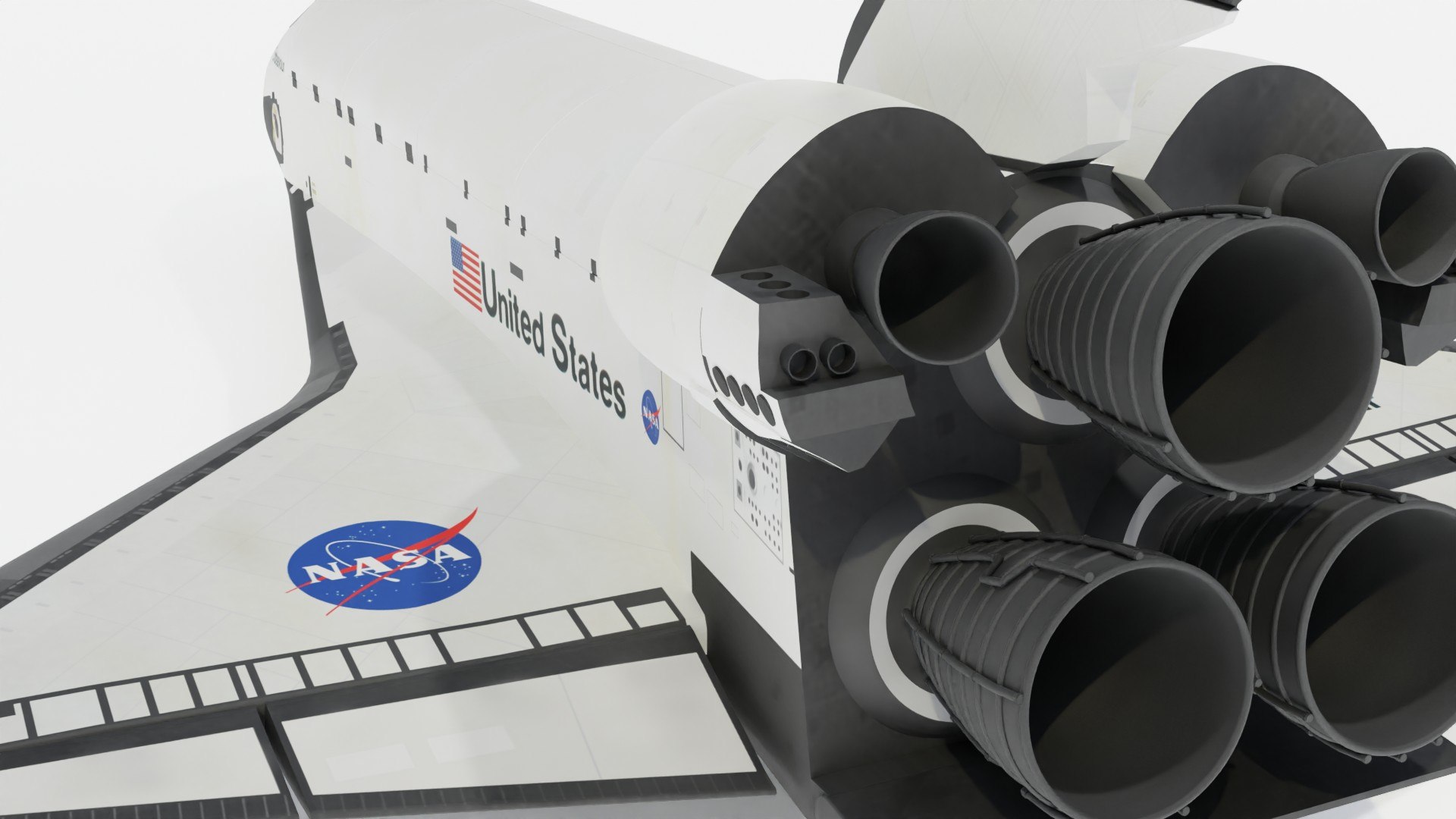 3d space shuttle spacecraft model