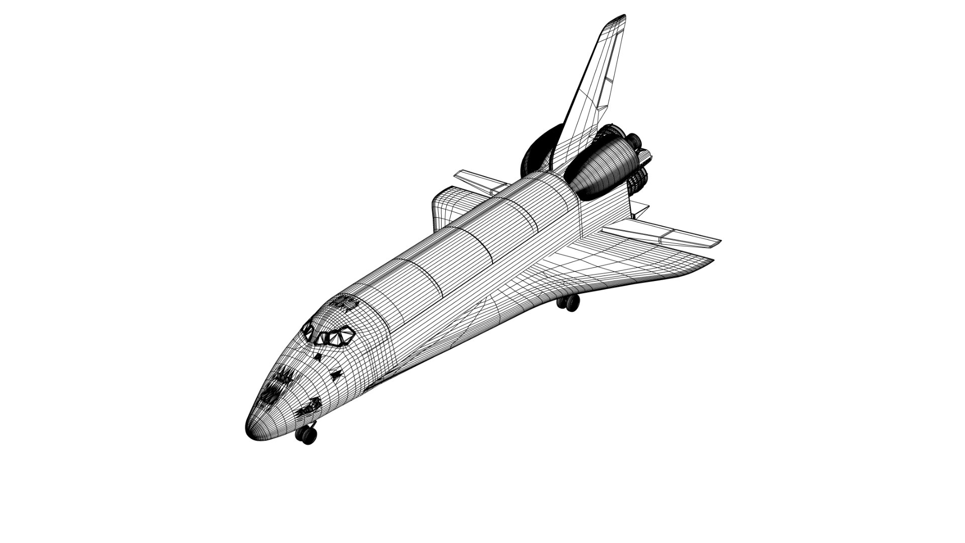 3d space shuttle spacecraft model