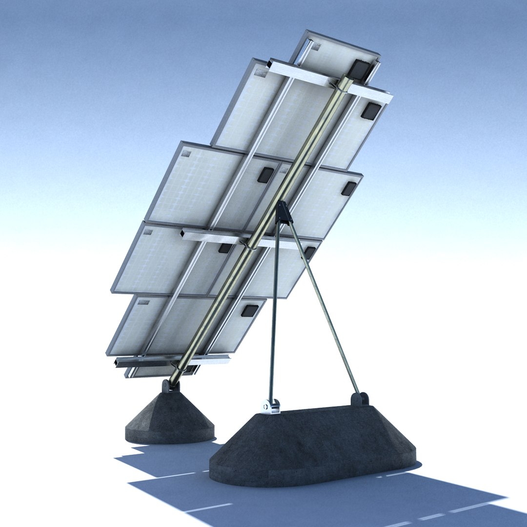 3d Model Solar Panel Farm
