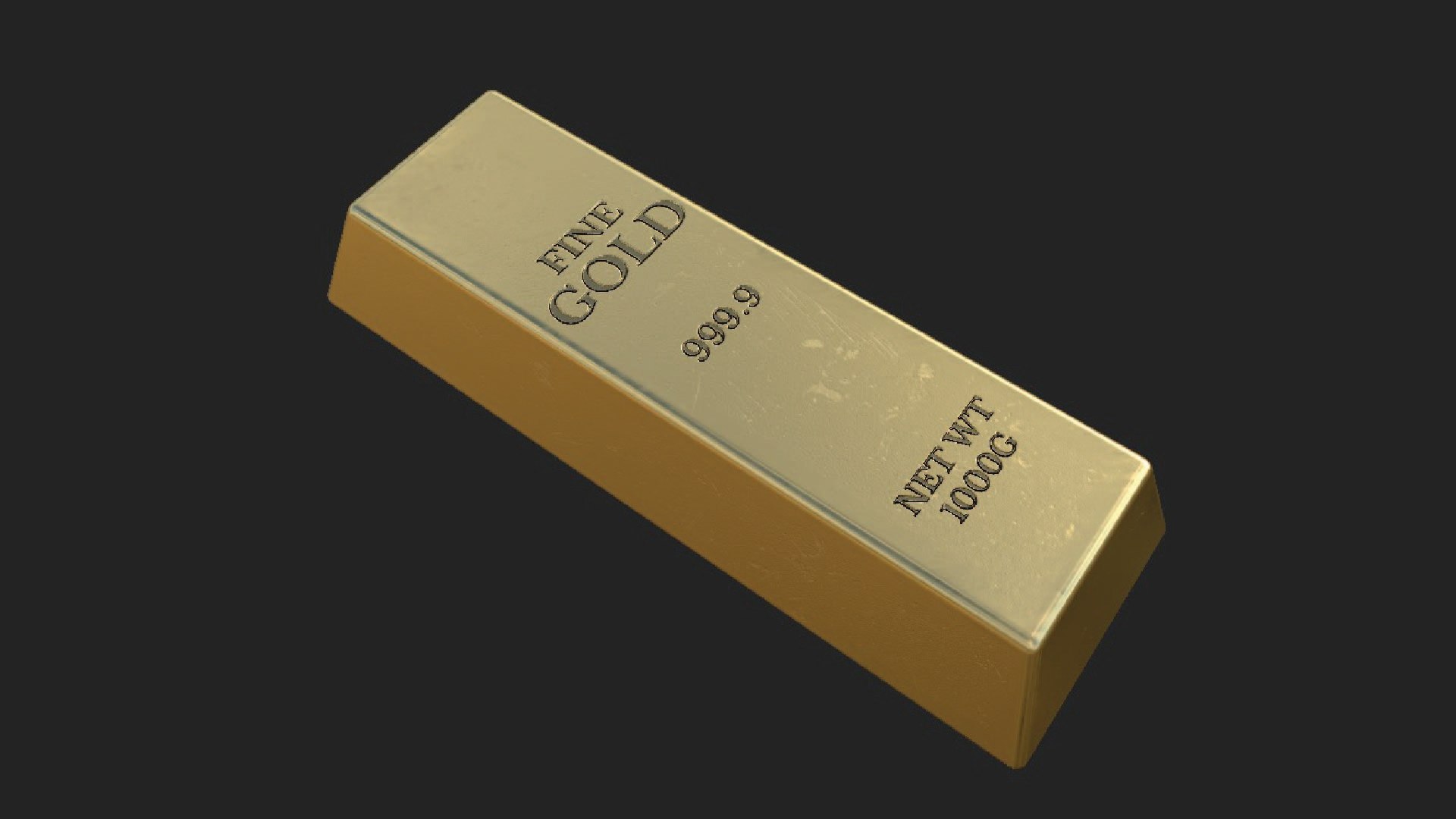 Gold Bar 3D Model - TurboSquid 1909612