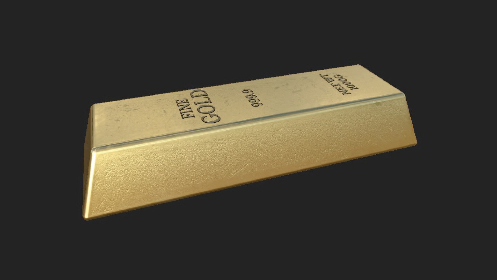 Gold Bar 3D Model - TurboSquid 1909612