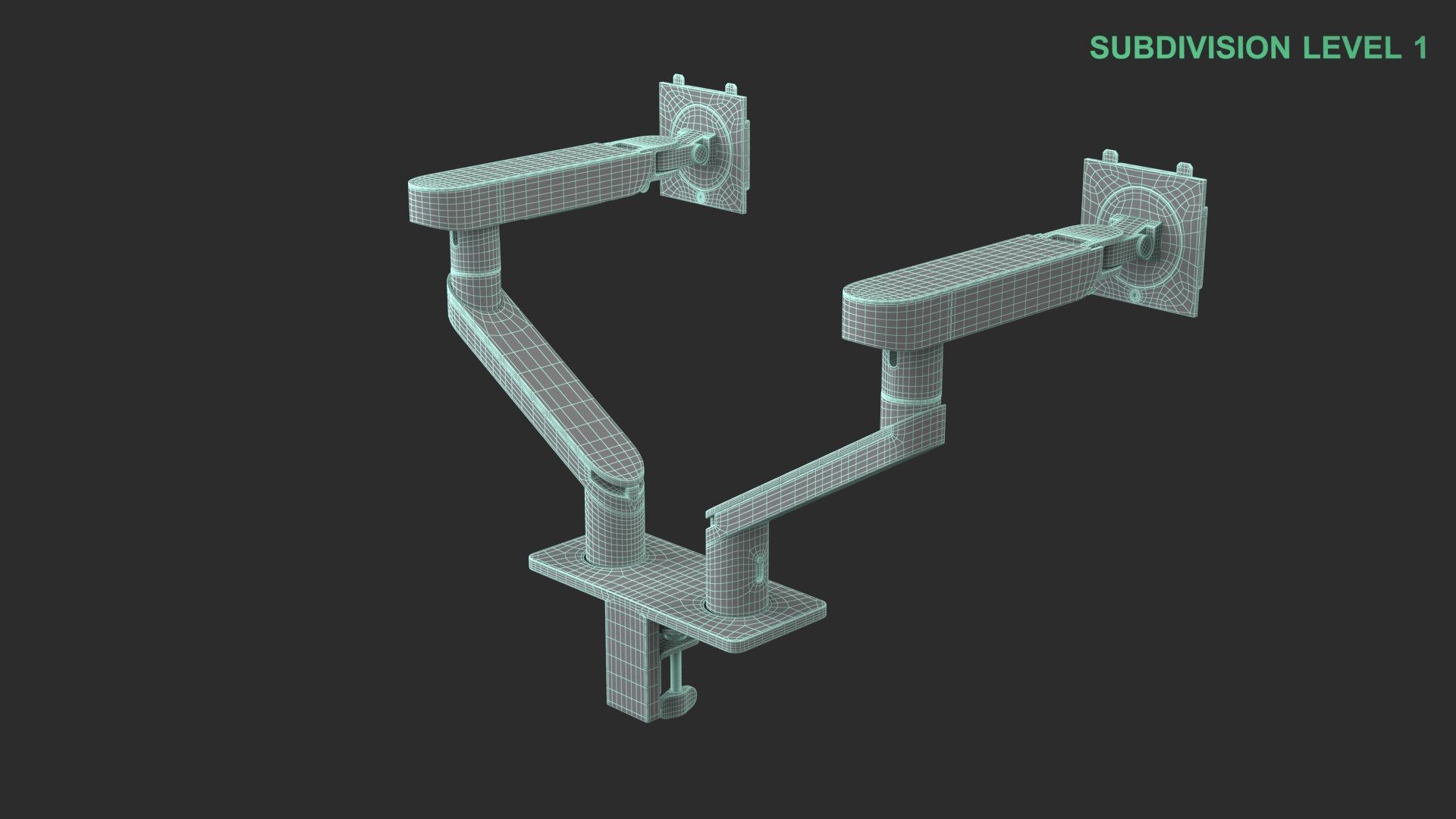 Dual Monitor Arm 3D Model - TurboSquid 2388647