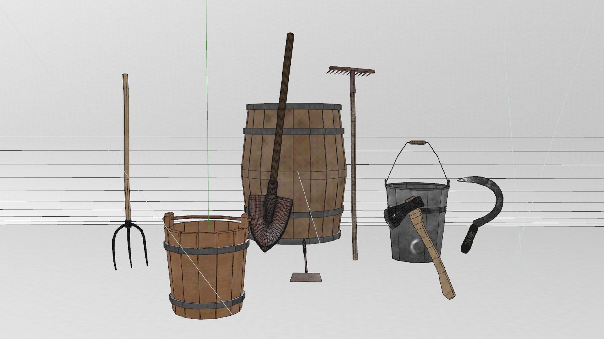 3D Farm Tools - TurboSquid 2129100