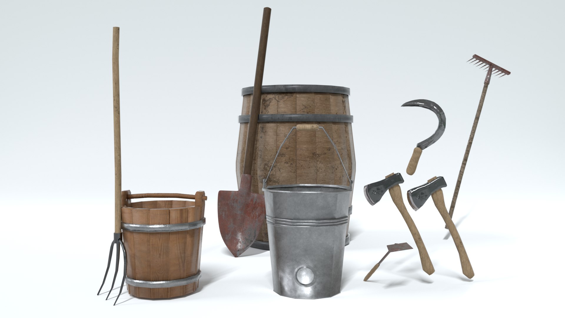 3D Farm Tools - TurboSquid 2129100