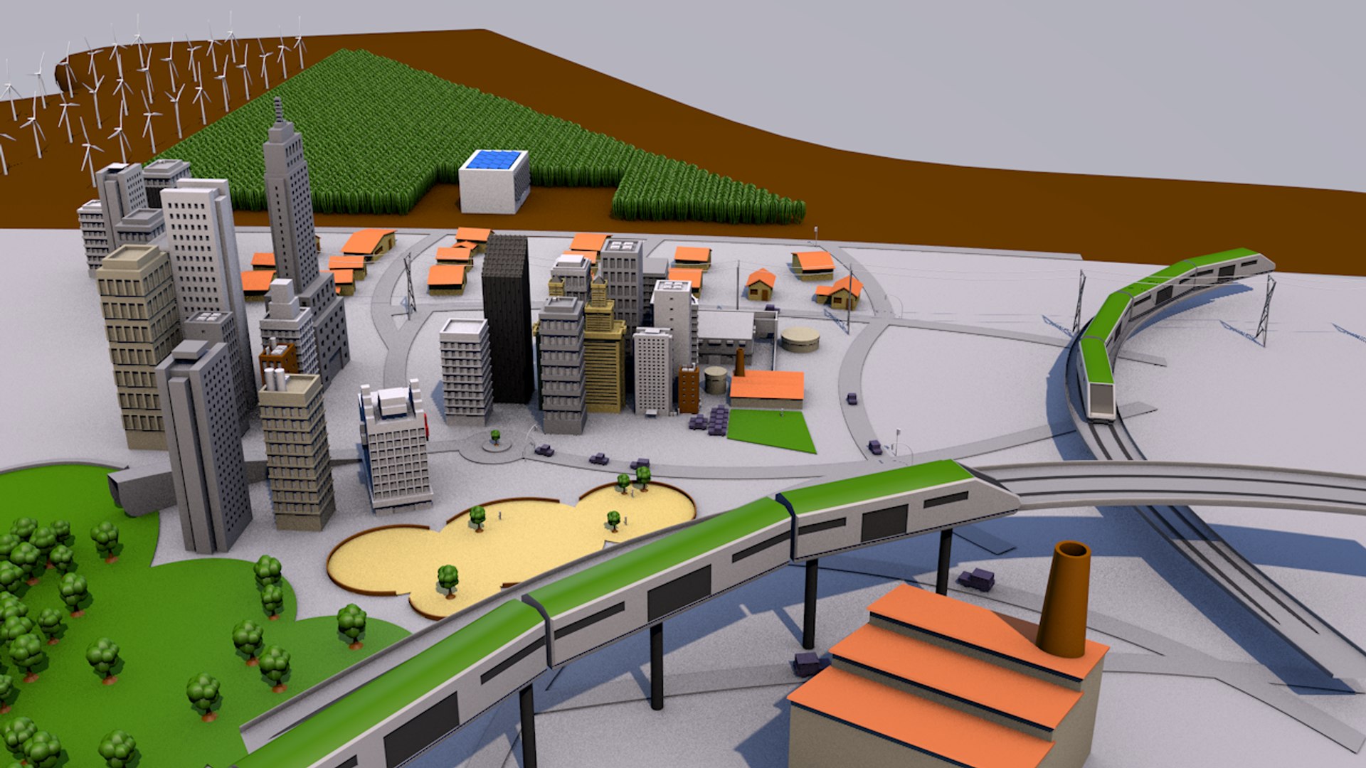 Smart City 3D Model - TurboSquid 1317551