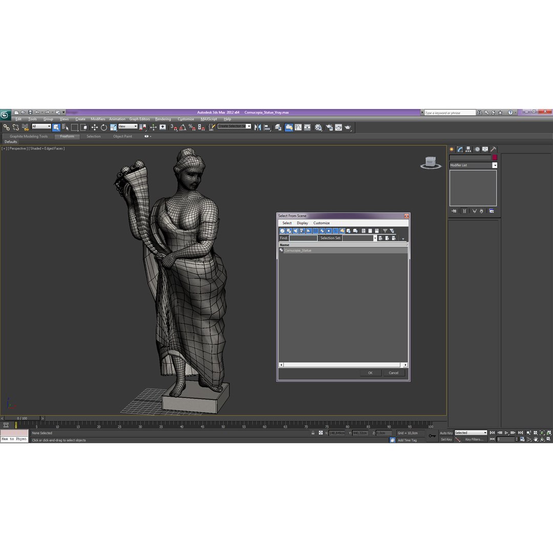 maya cornucopia statue