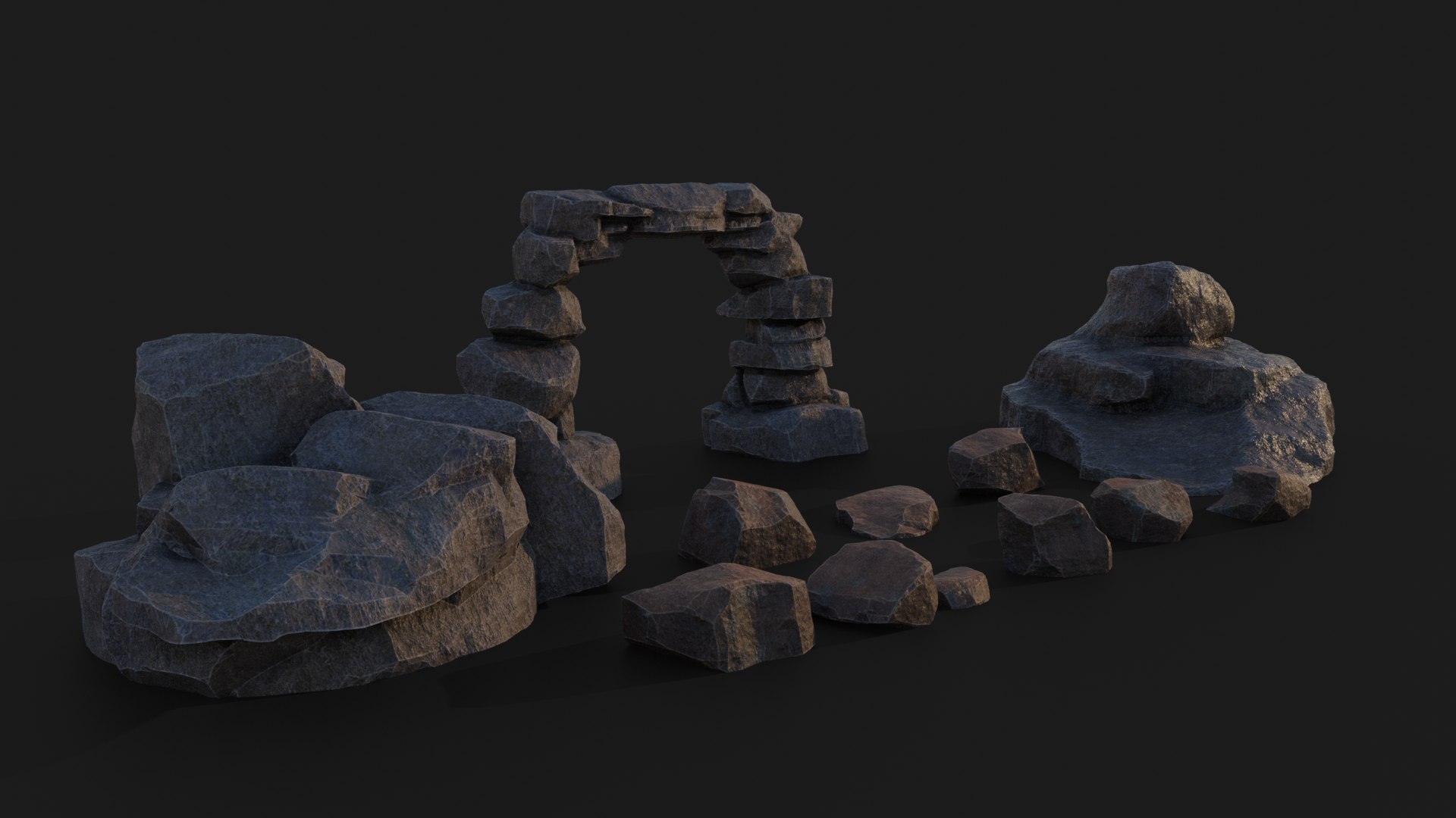 3D Rock Stone Landscape Model - TurboSquid 1661727