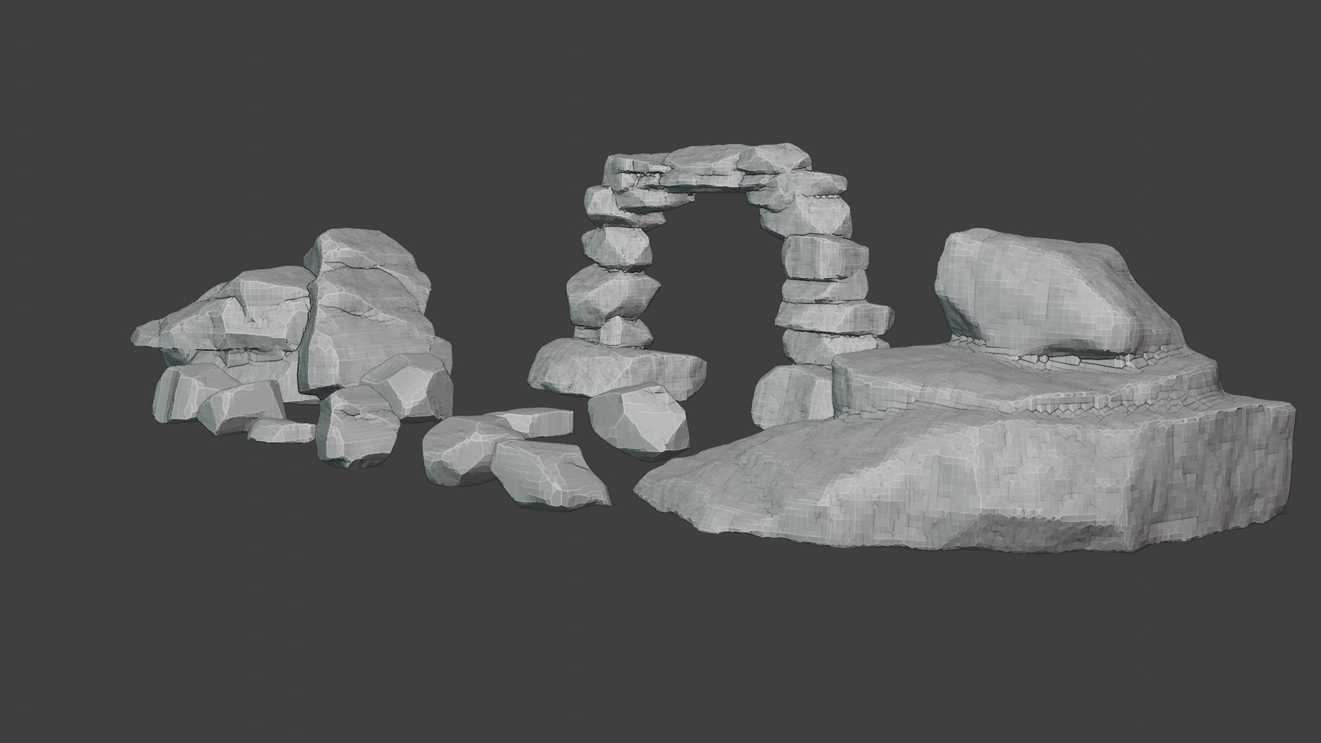 3D Rock Stone Landscape Model - TurboSquid 1661727