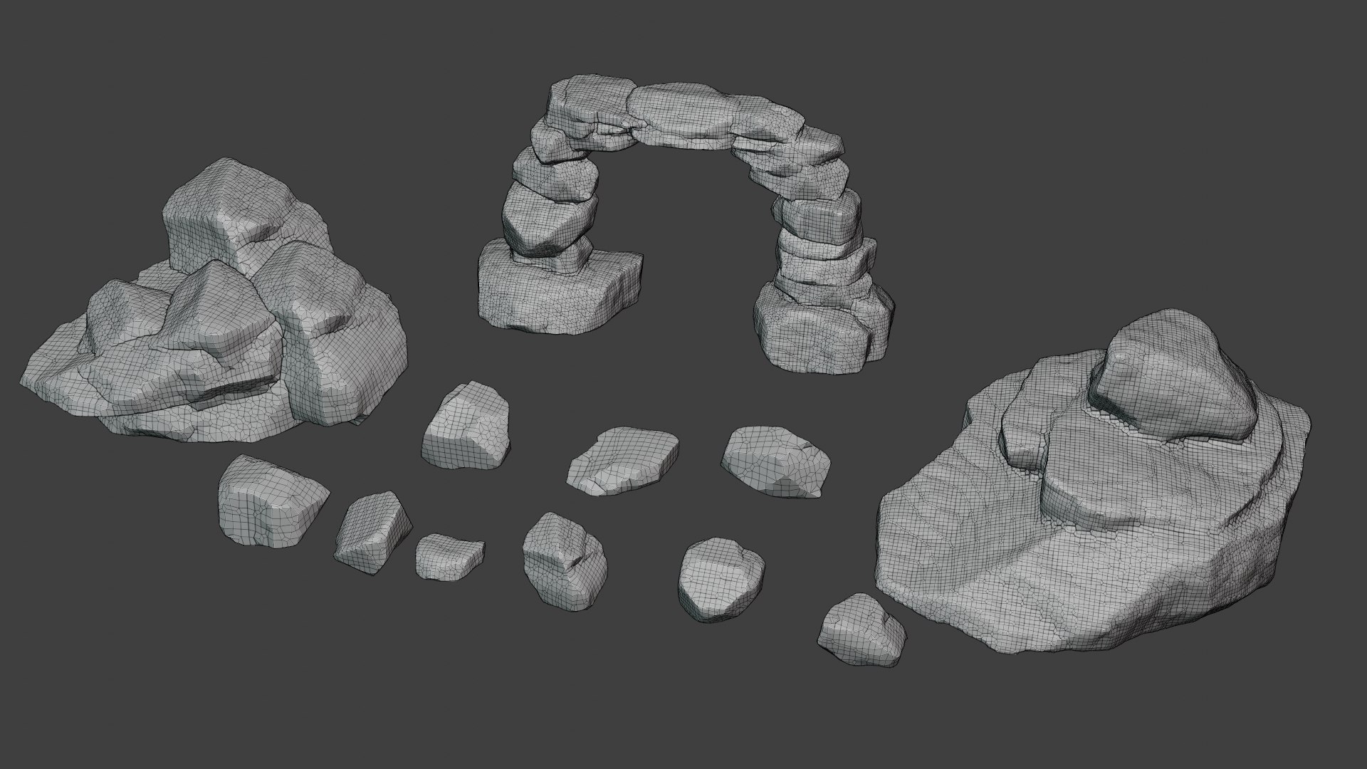 3D Rock Stone Landscape Model - TurboSquid 1661727