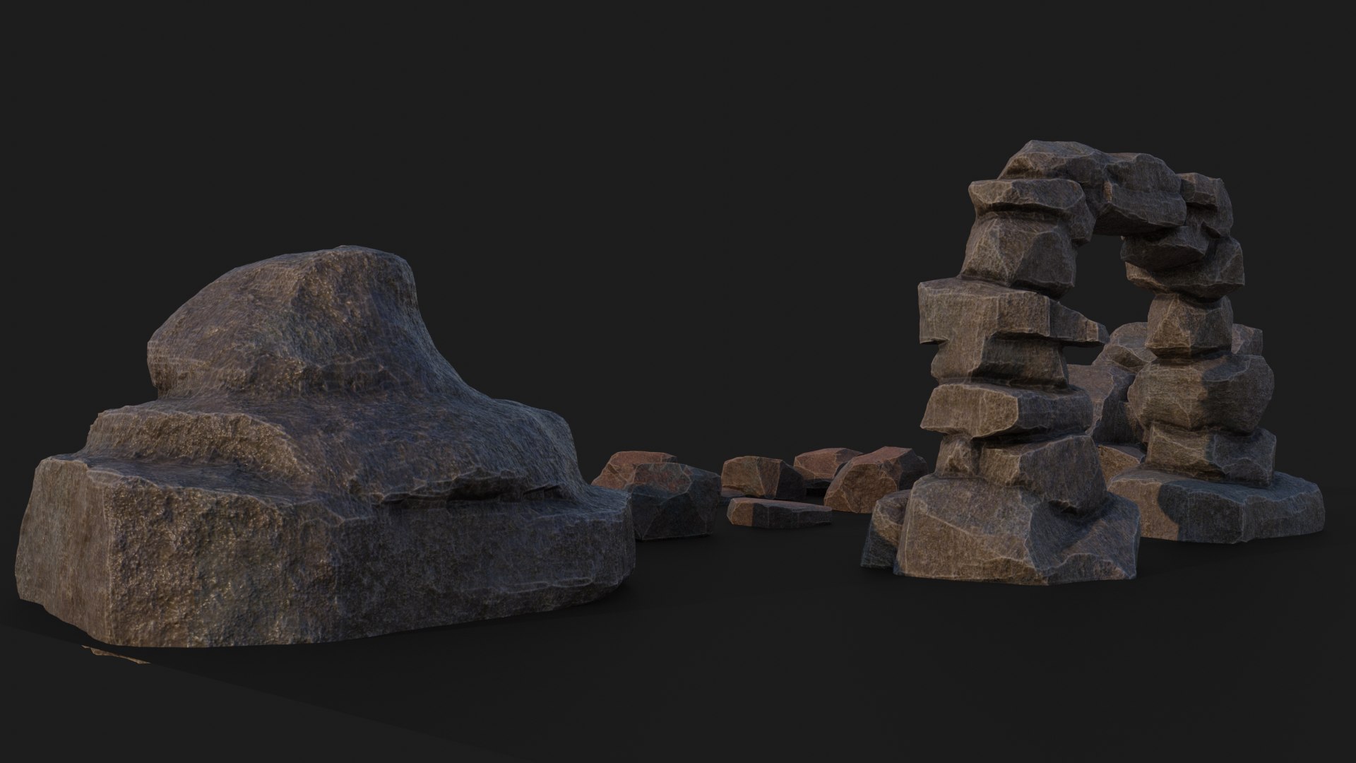 3D Rock Stone Landscape Model - TurboSquid 1661727