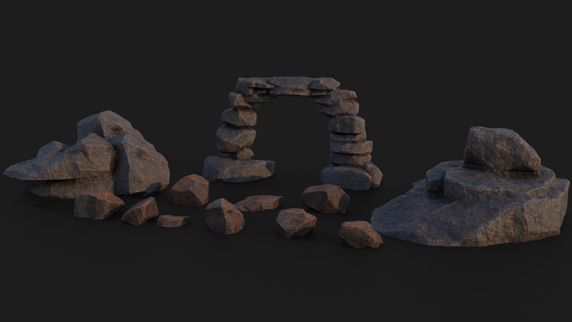 3D Rock Stone Landscape Model - TurboSquid 1661727