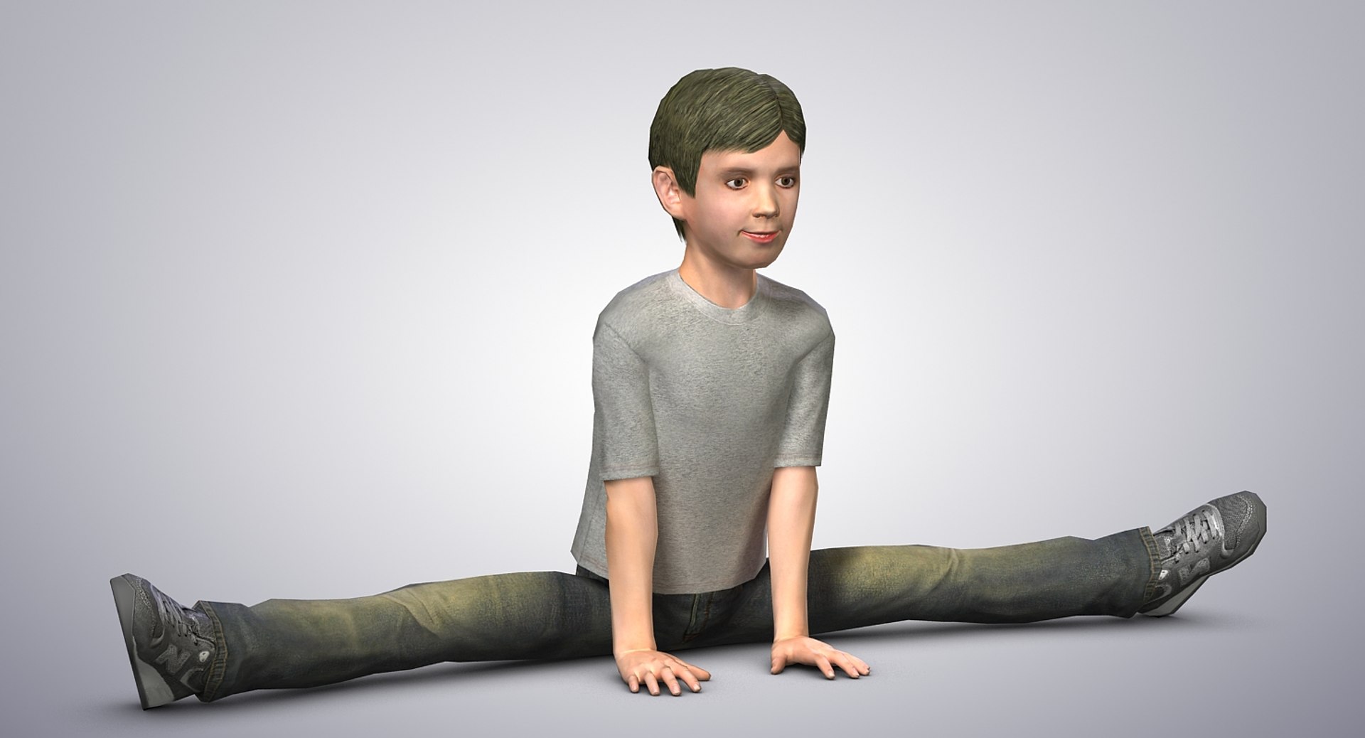 boy character rig 3d max