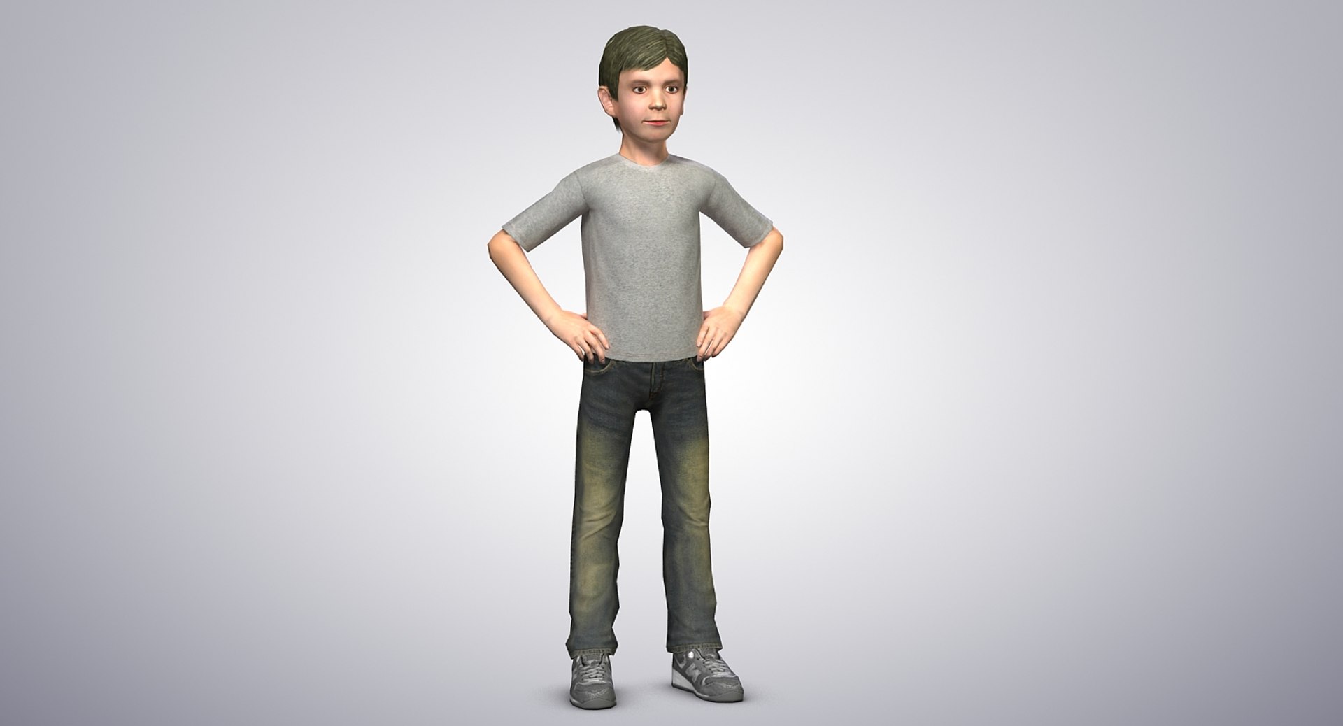 boy character rig 3d max