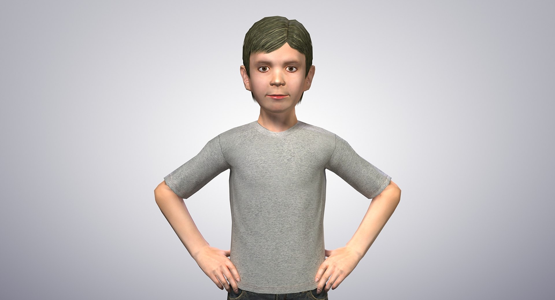 boy character rig 3d max