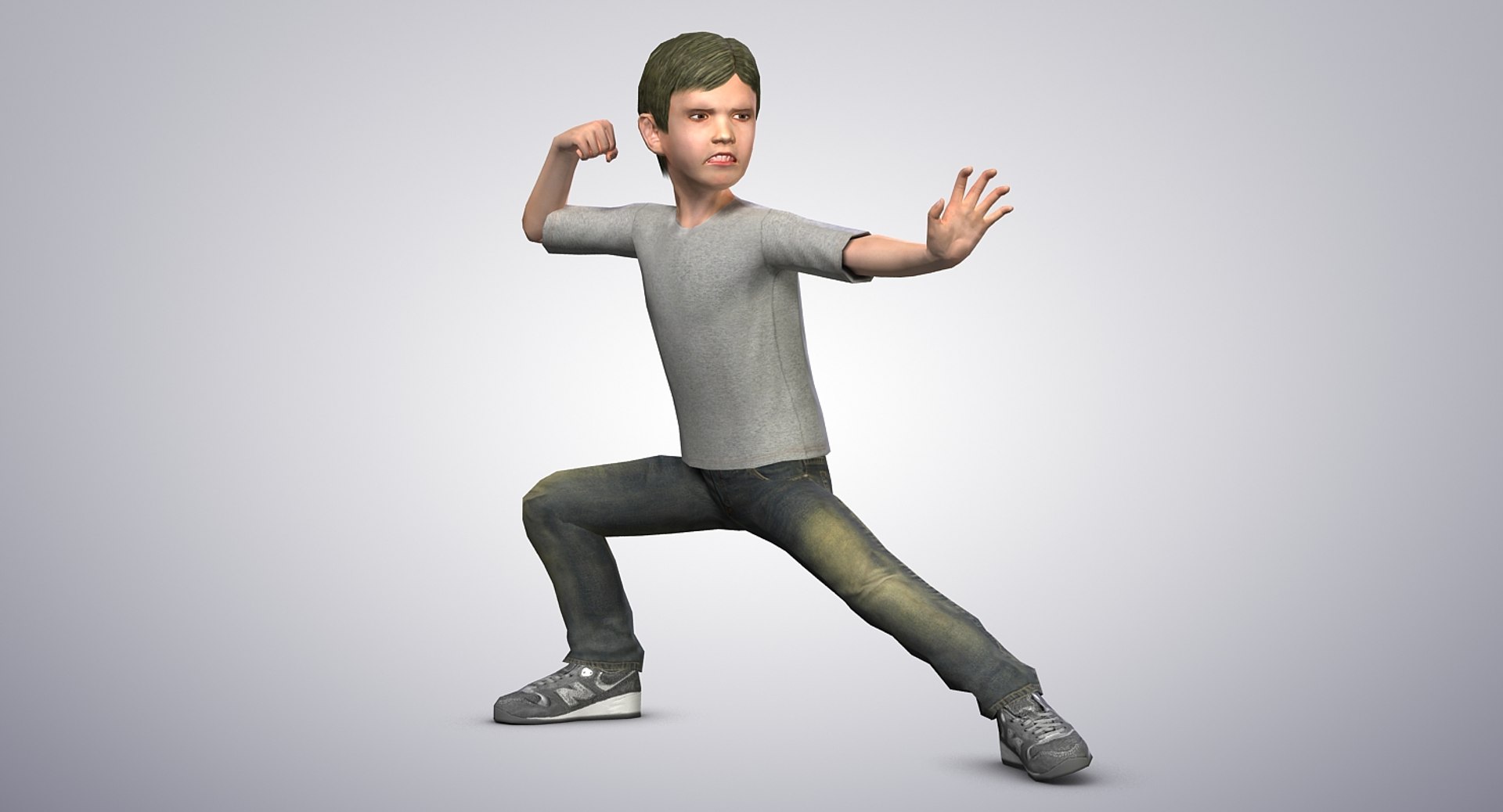 boy character rig 3d max