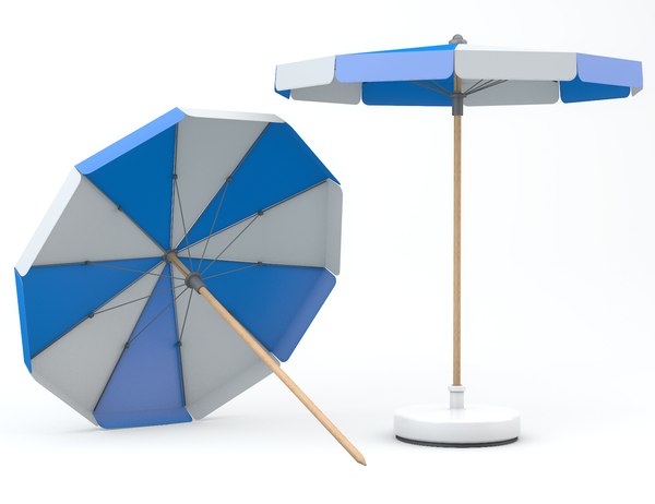 3D parasol beach model - TurboSquid 1306317