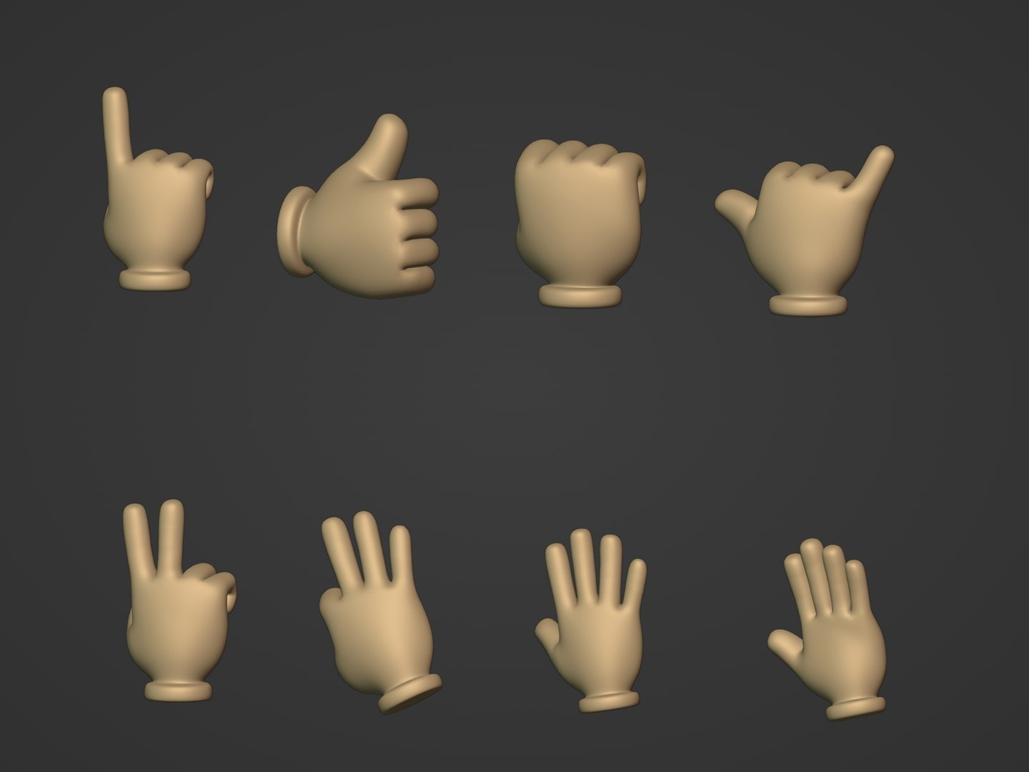 Cartoon Hands Pack 3D - TurboSquid 1857557