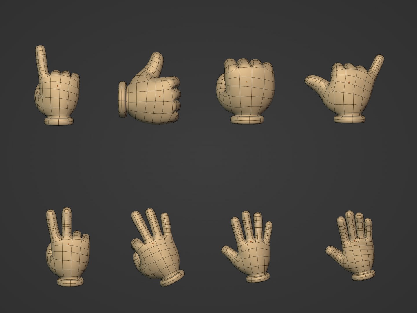 Cartoon Hands Pack 3D - TurboSquid 1857557