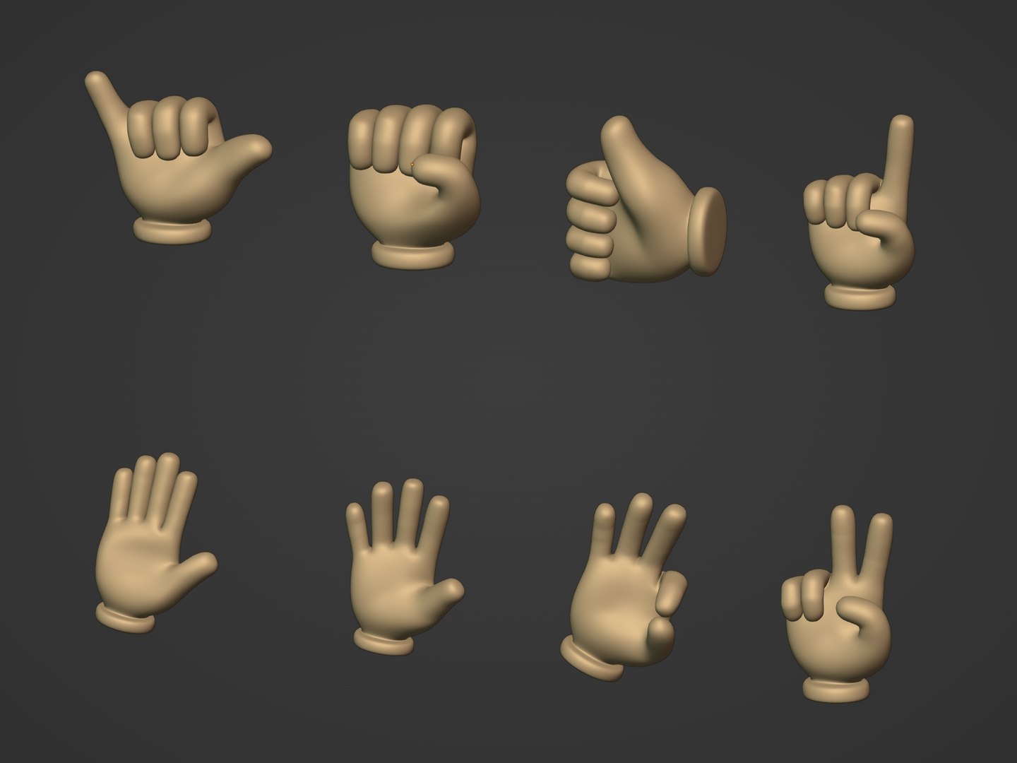 Cartoon Hands Pack 3D - TurboSquid 1857557