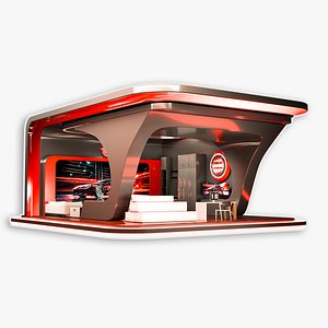 Modern Futuristic Trade Show Booth Design Blender 3D Model 3D Model ...