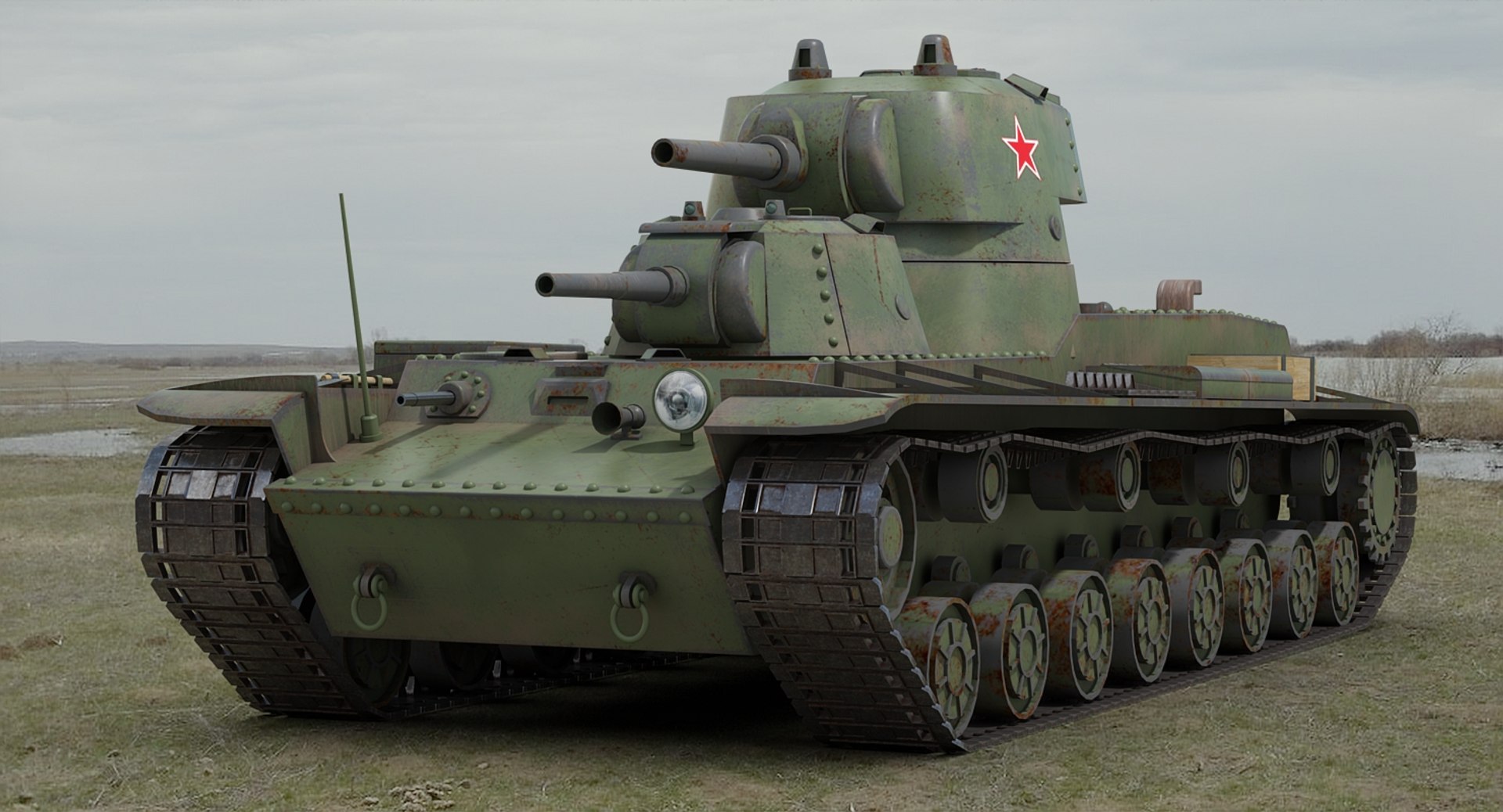 3D Model Ww2 Soviet Russian Smk - TurboSquid 1292018