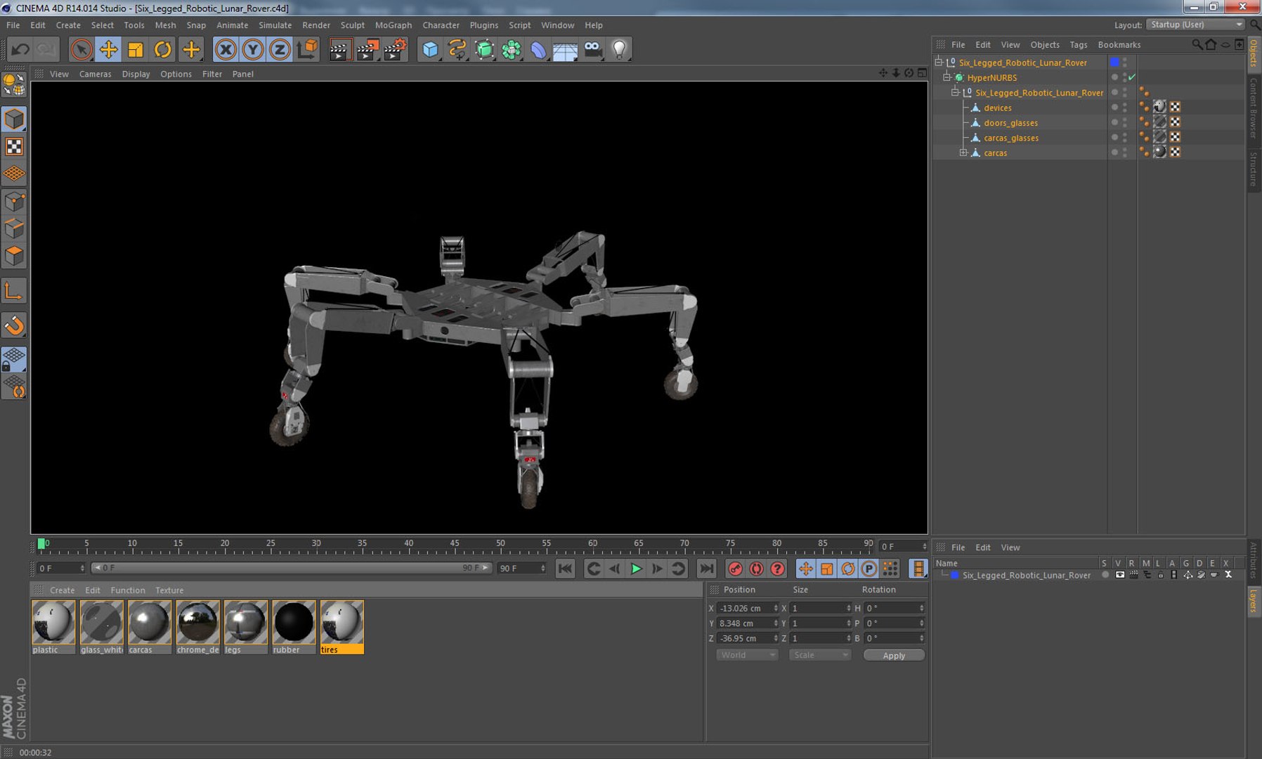Legged robotic lunar rover 3D model - TurboSquid 1317983