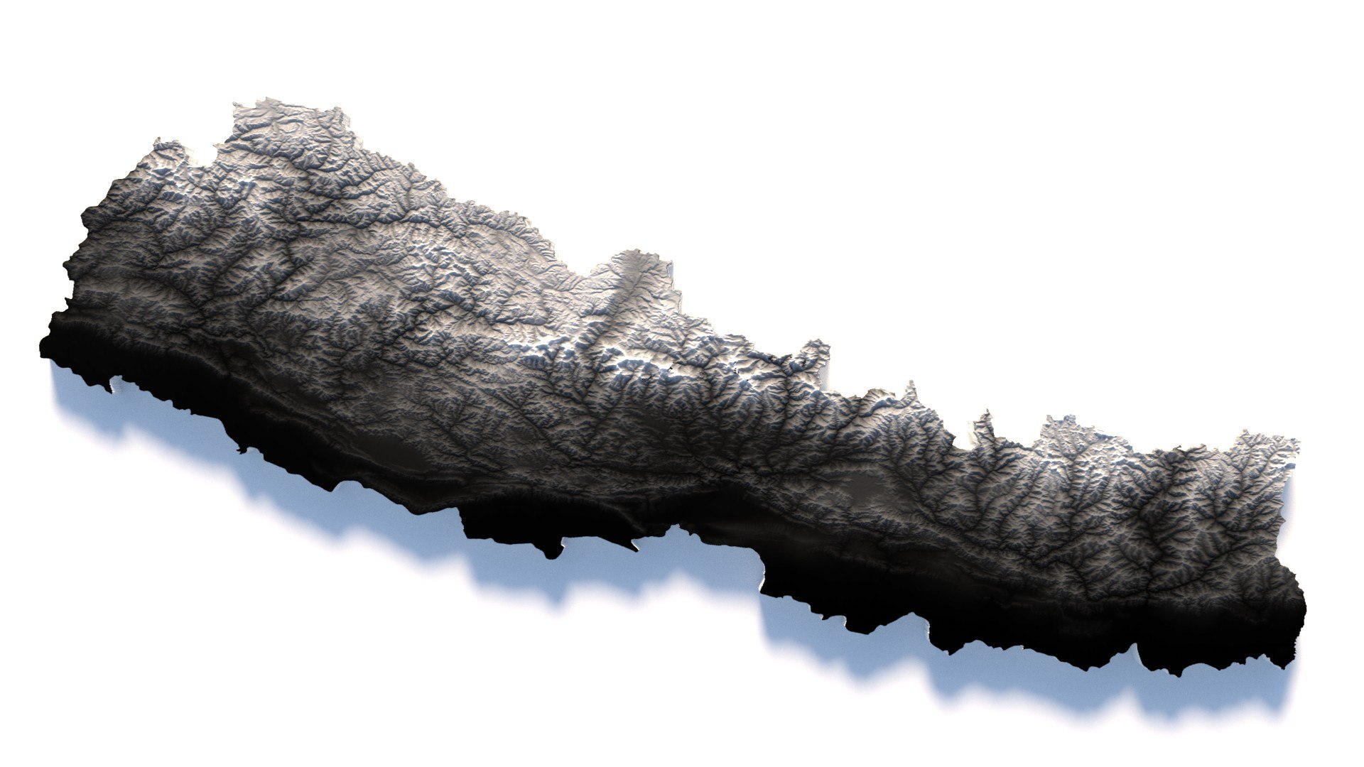 3D Nepal Terrain Map - TurboSquid 2336540