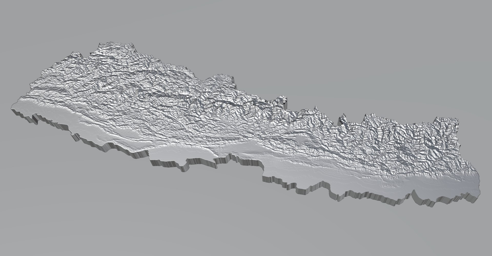 3D Nepal Terrain Map - TurboSquid 2336540