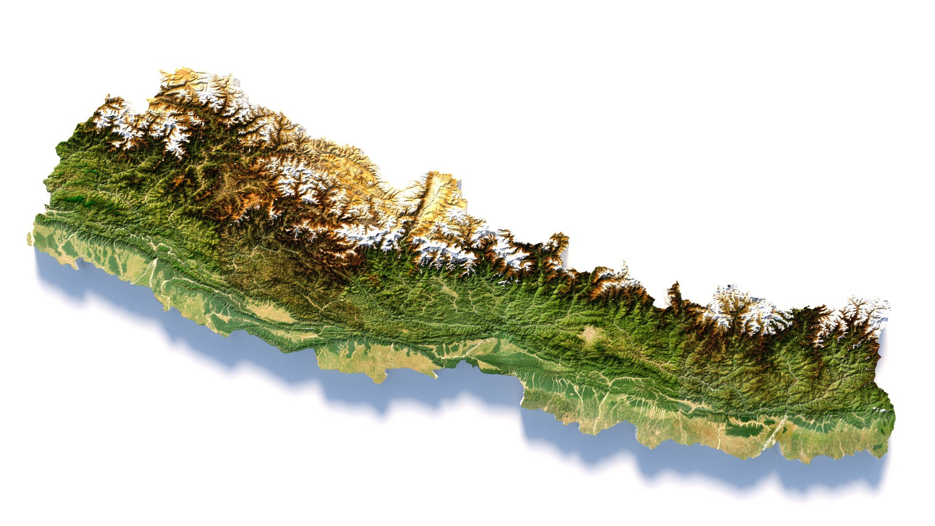3D Nepal Terrain Map - TurboSquid 2336540