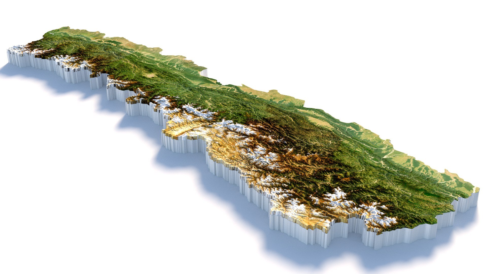 3D Nepal Terrain Map - TurboSquid 2336540