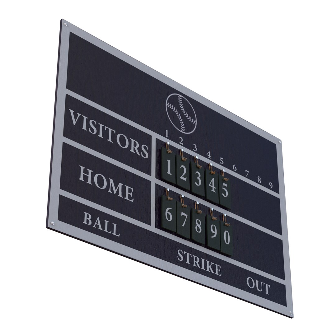 Baseball Scoreboard 2 3d Model