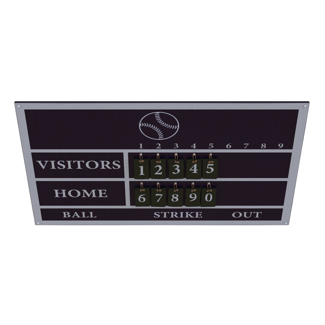 Baseball Scoreboard 2 3d Model
