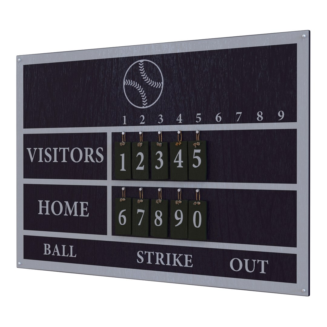 Baseball Scoreboard 2 3d Model