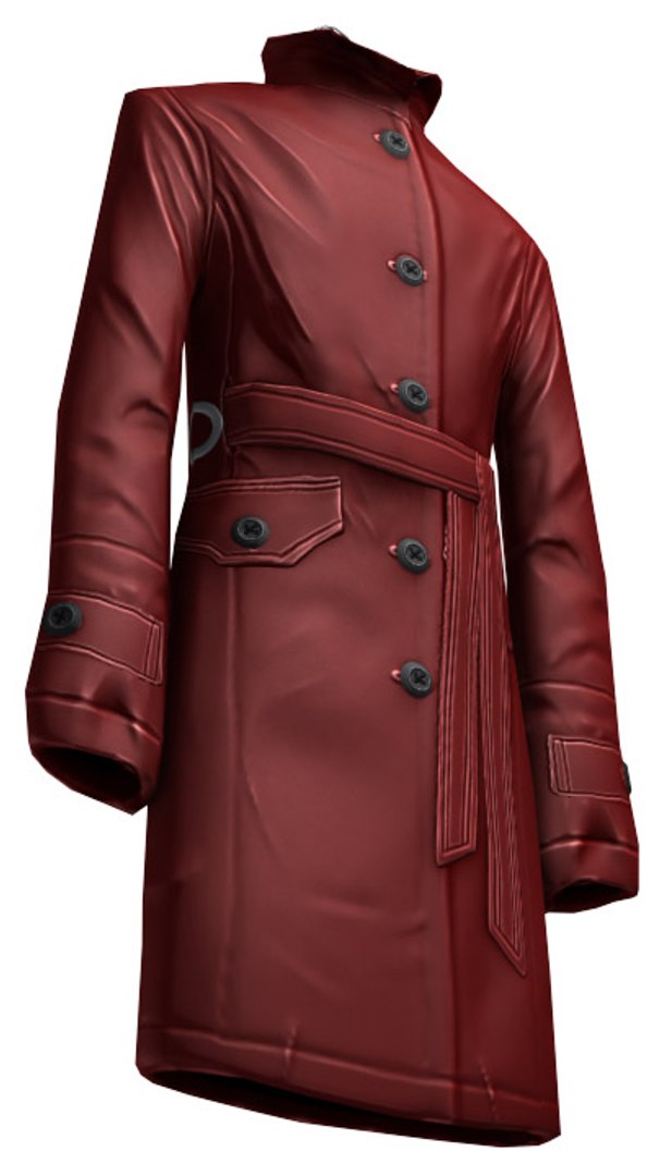 3d model women s rain coat