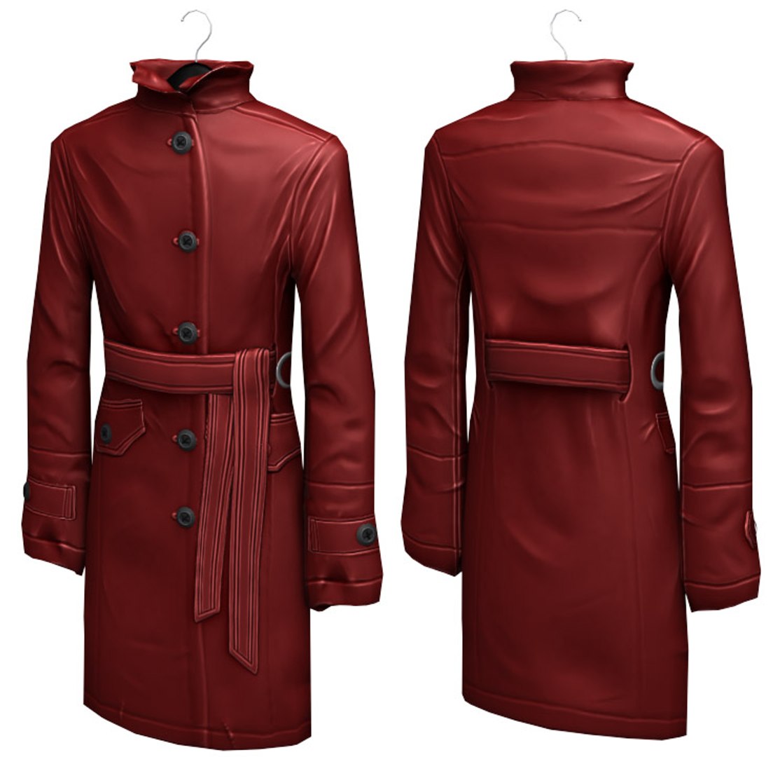 3d model women s rain coat