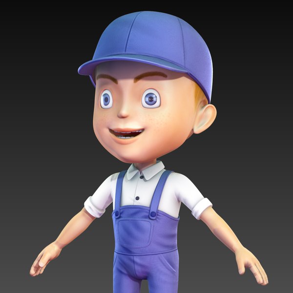 cartoon character 3d model