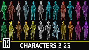 Characters Wireframe 3D Models for Download | TurboSquid